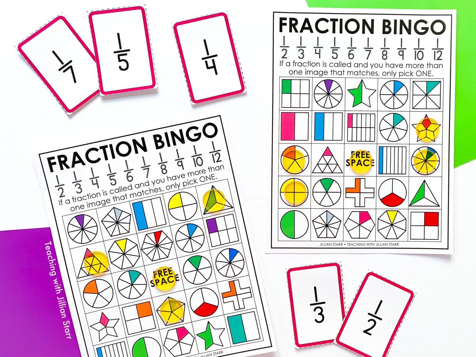 Unit Fractions Center Games and Activities in 3rd Grade