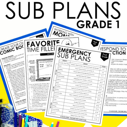 FREE Sub Plans for 1st, 2nd, and 3rd Grade
