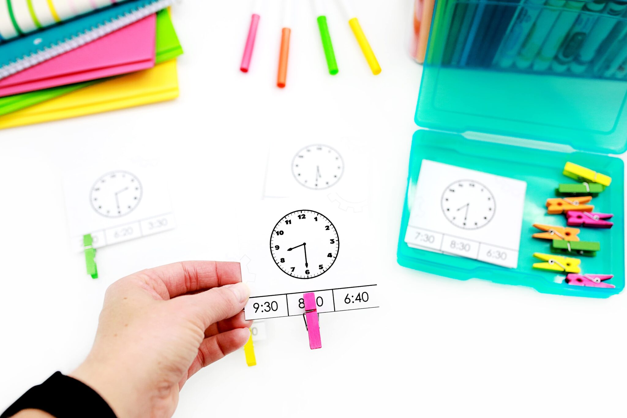 How to Reinforce Time to the Half Hour During Centers