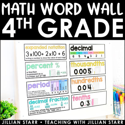 Math Word Walls: How to Teach Math Vocabulary - Teaching with Jillian Starr